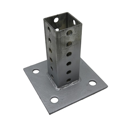 Xcessories Squared Surface Mount Telespar Base w/ 2.25 in. x 6 in. 12ga Stub 55675 | Zoro